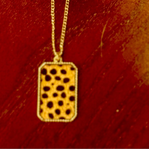 Jewelry | Gold Leopard Print Pendant Necklace | Poshmark